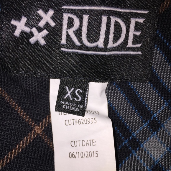 RUDE | Shirts | Rude Collared Button Down Long Sleeved Flannel | Poshmark